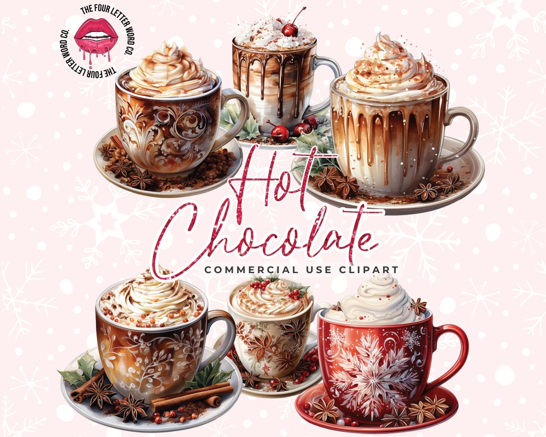 Christmas Hot Chocolate Clipart Bundle | Winter Junk Journal | Hot ...