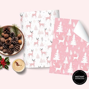 Printable Digital Paper | Christmas Background | Seamless Patterns ...