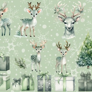 Baby Deer Watercolor Clipart Bundle | Woodland Animals Clipart ...