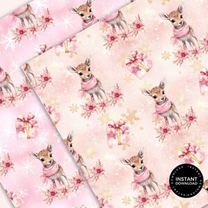 Papel Digital Imprimible / Fondo Navideño / Patrones Sin Costuras ...