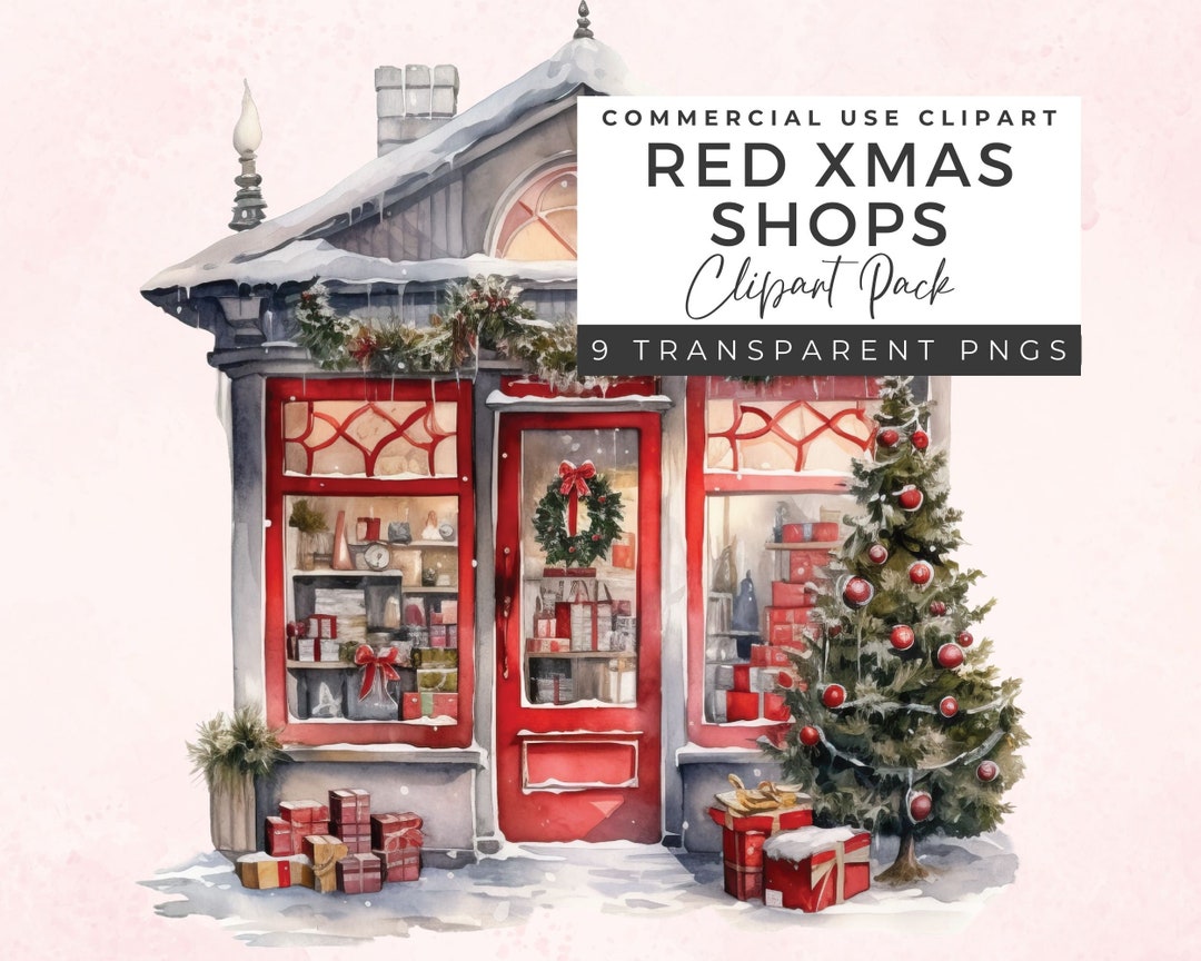 Christmas Shop Clipart Bundle | Christmas Store PNG | Christmas ...