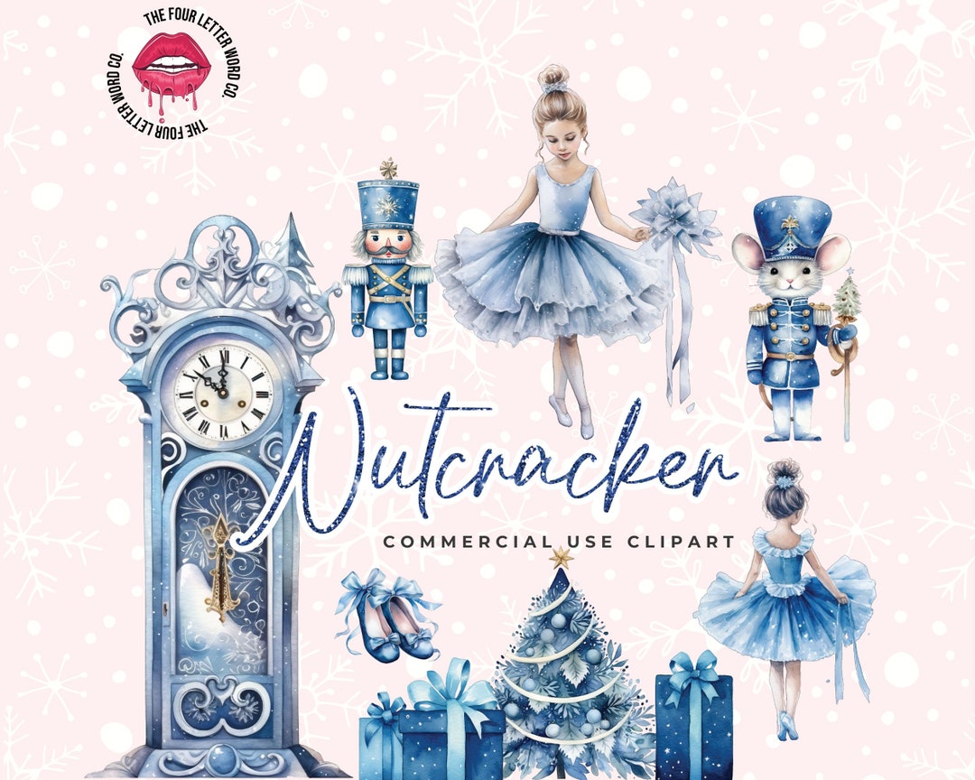 Christmas Blue Nutcracker Clipart Bundle | Ballet Clipart | Png ...