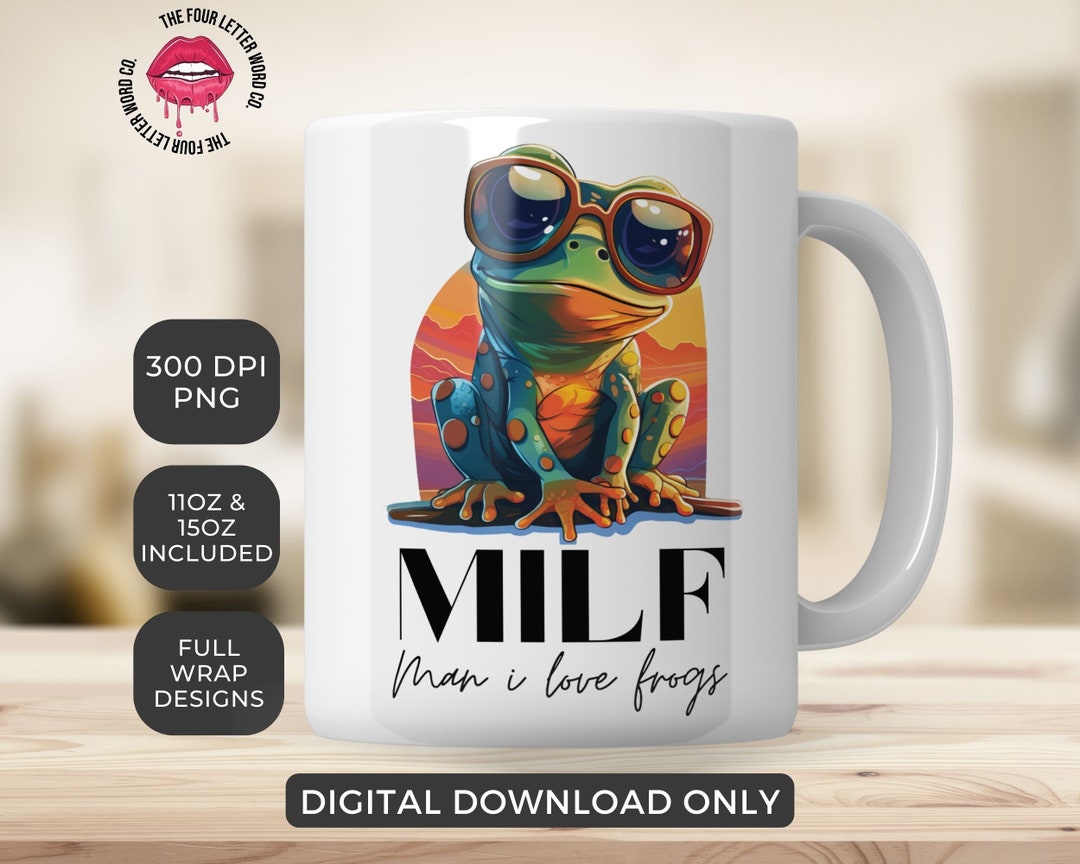 Cute Frog Mug Wrap | Funny Frog PNG | Frog Mug PNG | Frog Sublimation ...