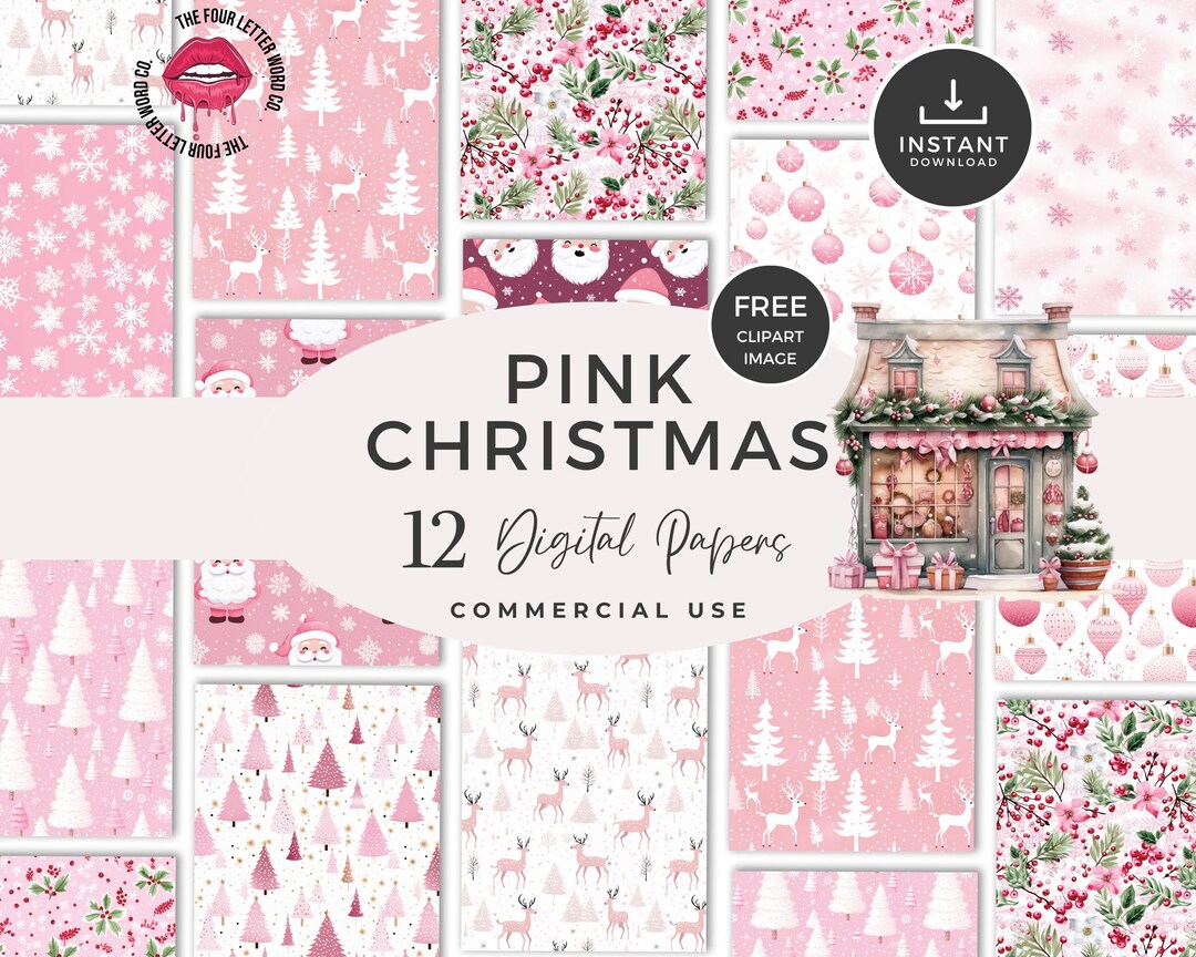 Papel Digital Imprimible / Fondo Navideño / Patrones Sin Costuras ...