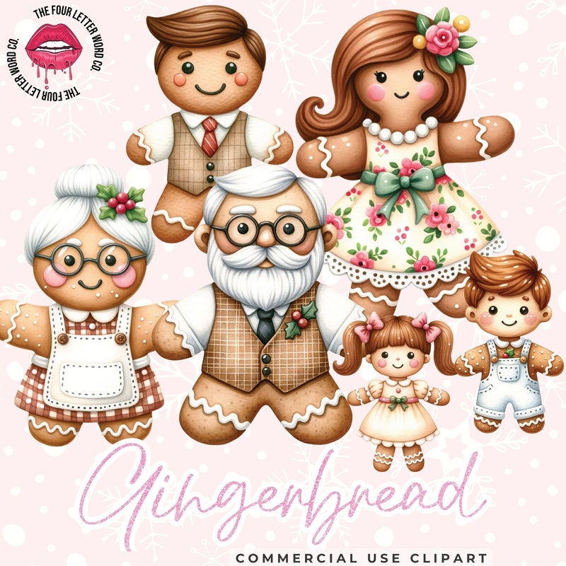 Gingerbread Family - Etsy
