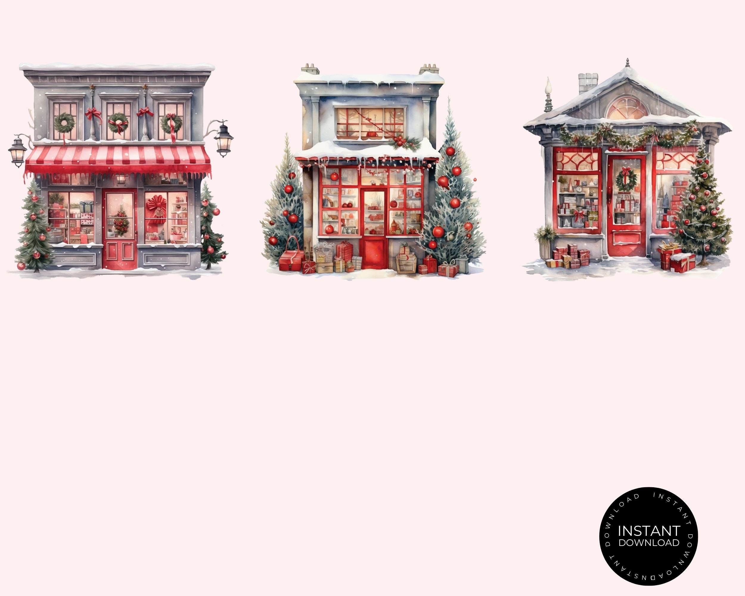Christmas Shop Clipart Bundle | Christmas Store PNG | Christmas ...