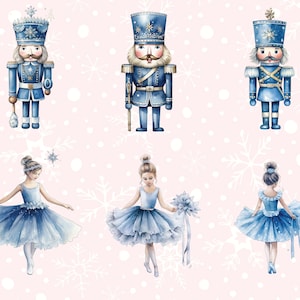 Christmas Blue Nutcracker Clipart Bundle | Ballet Clipart | Png ...