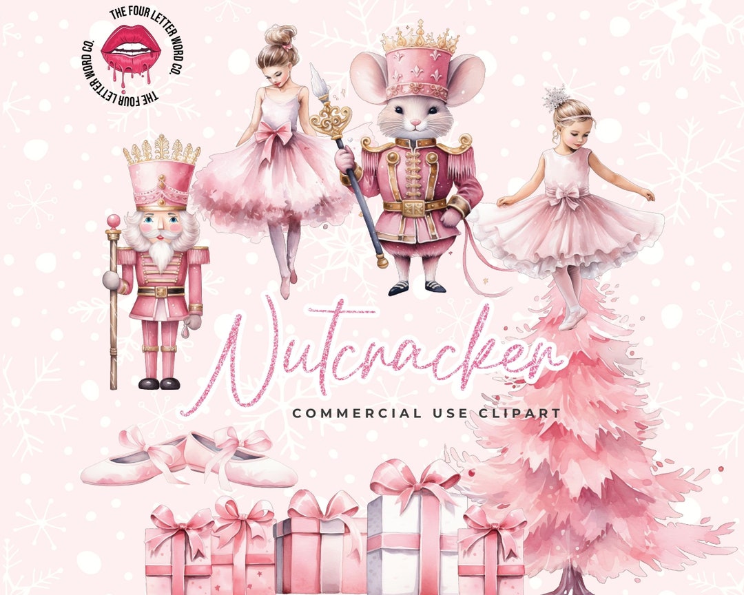 Christmas Pink Nutcracker Clipart Bundle | Ballet Clipart | Png ...