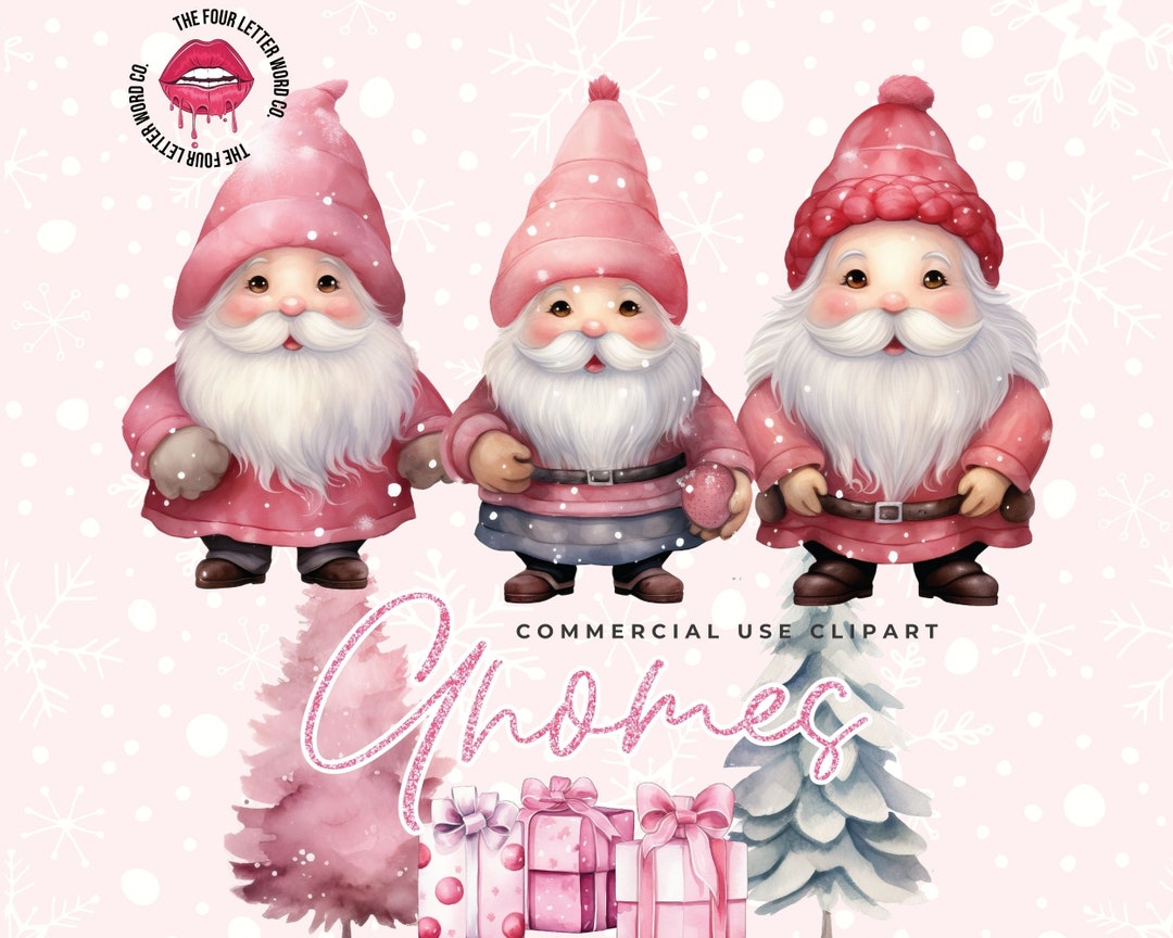 Cute Christmas Gnomes Clipart Bundle | Holiday Gnomes Clipart ...