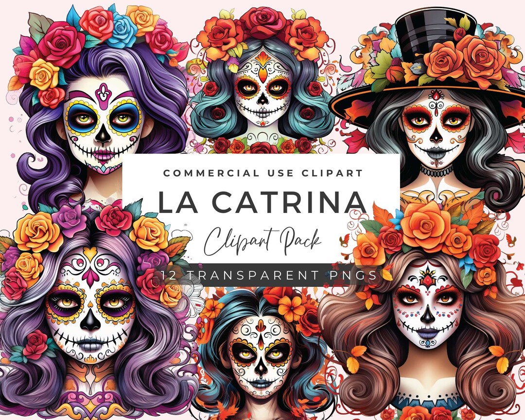 La Catrina Clipart | Día De Los Muertos Clipart | Day of the Dead Png ...