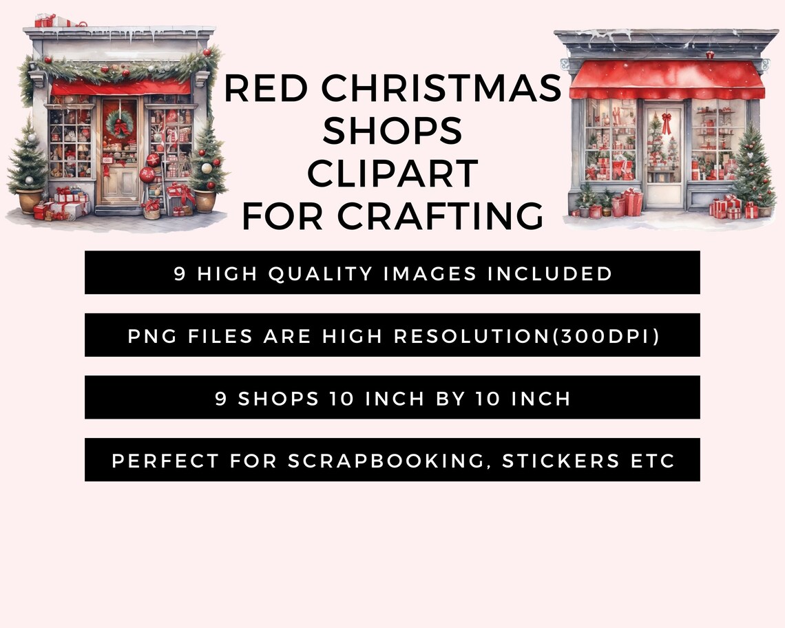 Christmas Shop Clipart Bundle | Christmas Store PNG | Christmas ...