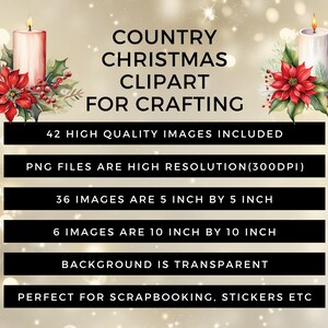 Country Christmas Clipart Bundle | Western Christmas PNG | Watercolor ...