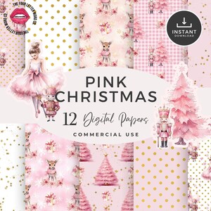 Papel Digital Imprimible / Fondo Navideño / Patrones Sin Costuras ...