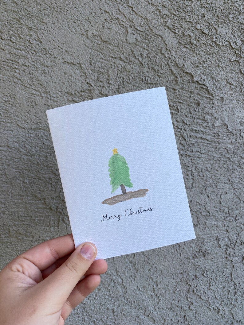 Simple Watercolor Christmas Cards - Etsy