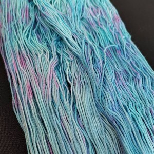 Hand Dyed Cotton Yarn: 4ply "milky Way" 100g/400m Cotton Sock Yarn Blue ...
