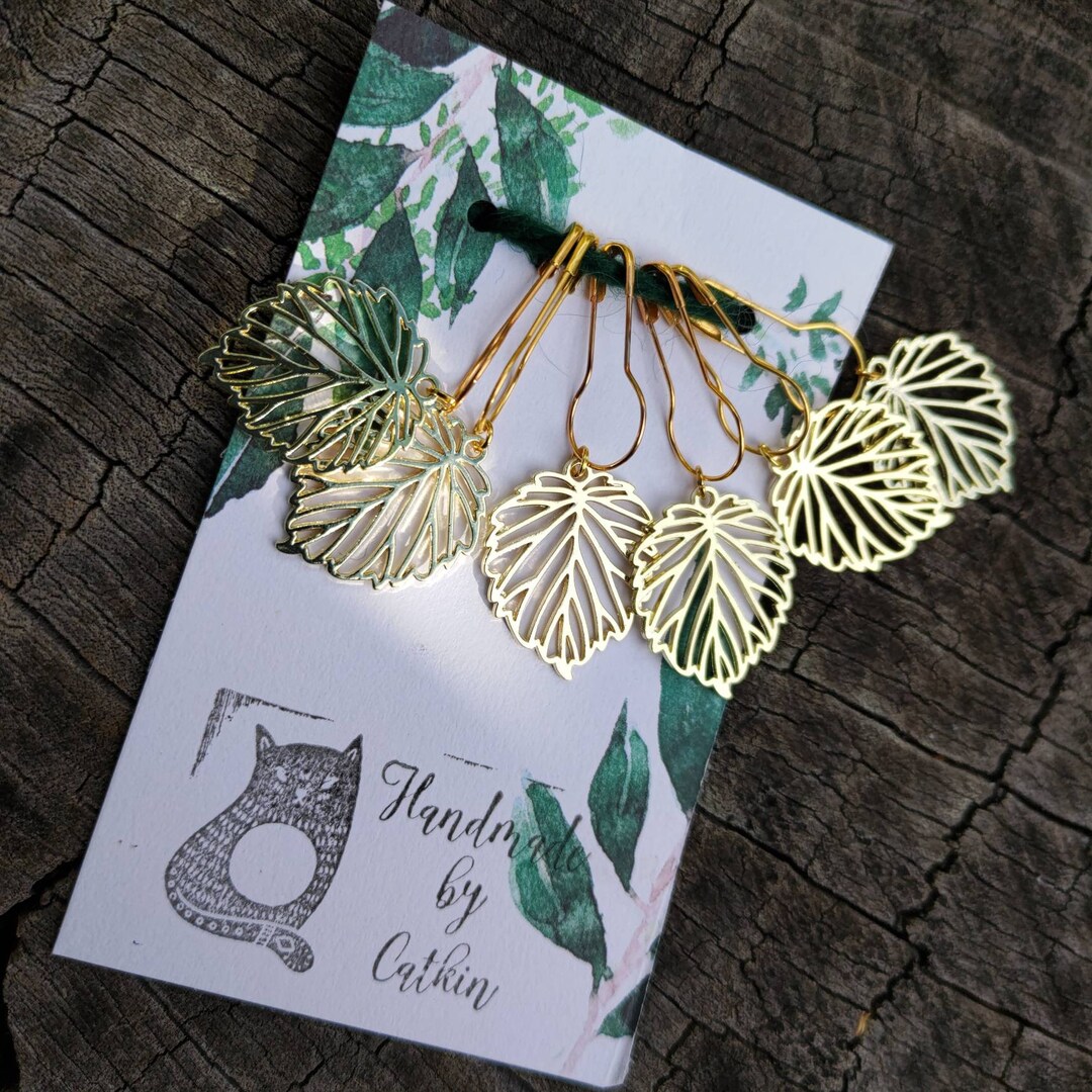 Monstera Stitch Markers: Set of 6 Monsterio Delissio Markers With ...