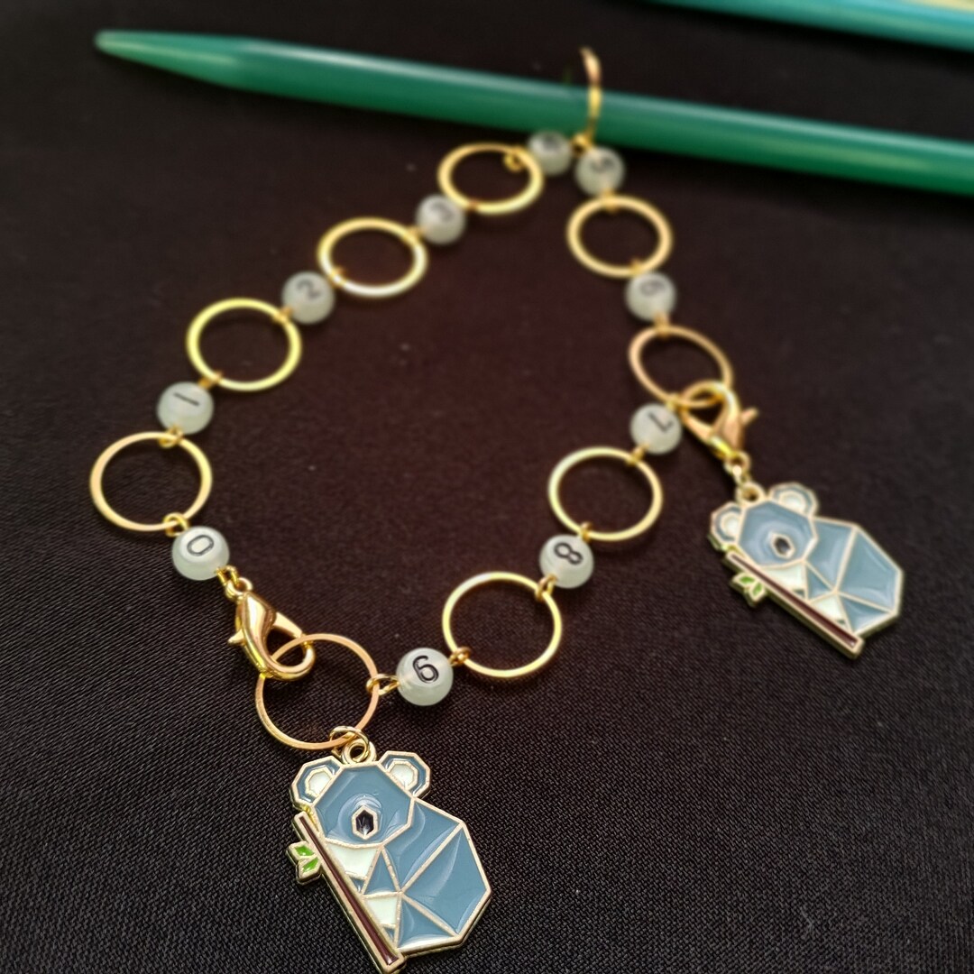 Origami Koala Glow in the Dark Row Counter, Manual Row Counter Chain ...