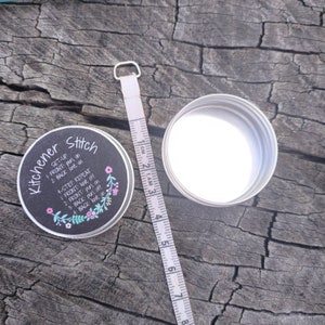 Kitchener Stitch Reminder Tin, Mini Storage Tin for Stitch Markers and ...