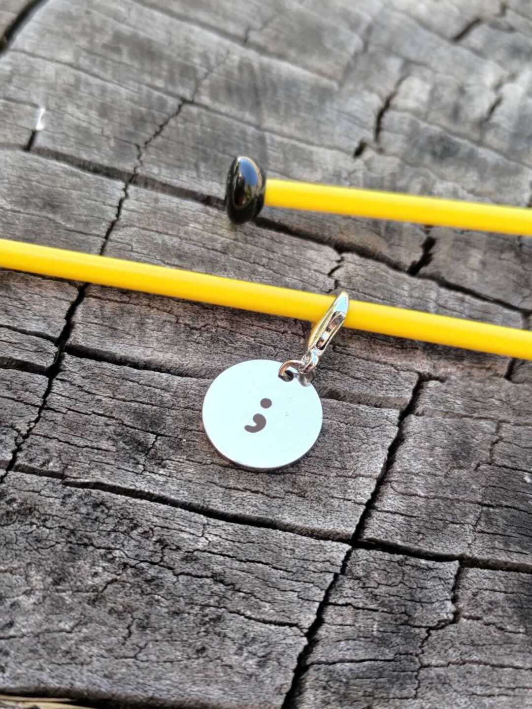 Progress Keeper Semi Colon, Mental Health Awareness, Knitting & Crochet ...