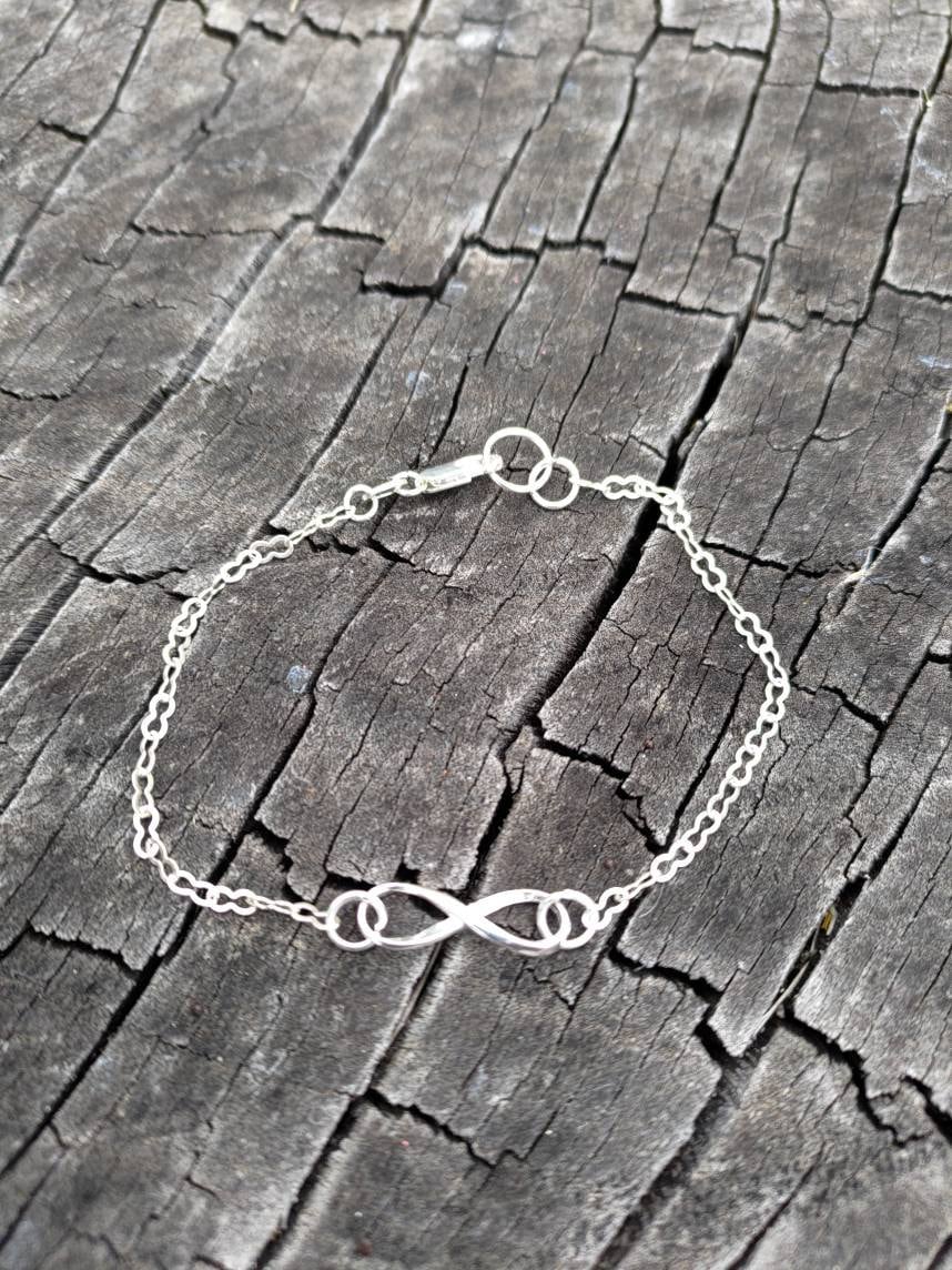 Eternity Symbol Eternal Love Infinity Link Bracelet With Bubble Links ...