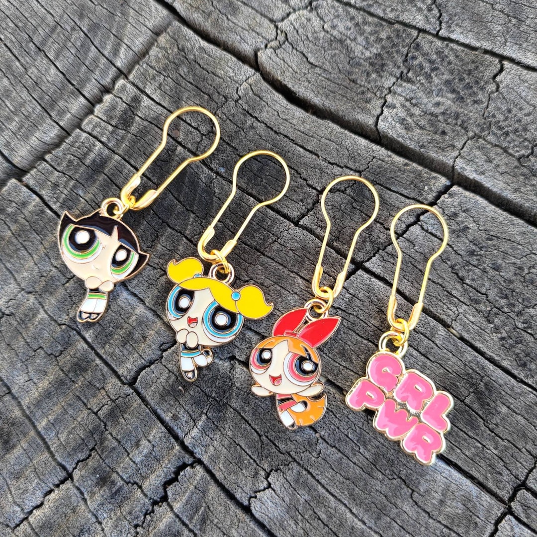 Powerpuff Girls Stitch Markers: Set of 4 Crochet and Knitting Stitch ...