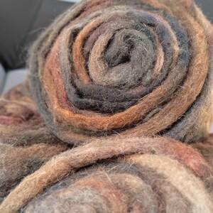 Hand Dyed Possum Merino Wool Fibre: Spinning Fiber "boudicca" 50g Brown ...