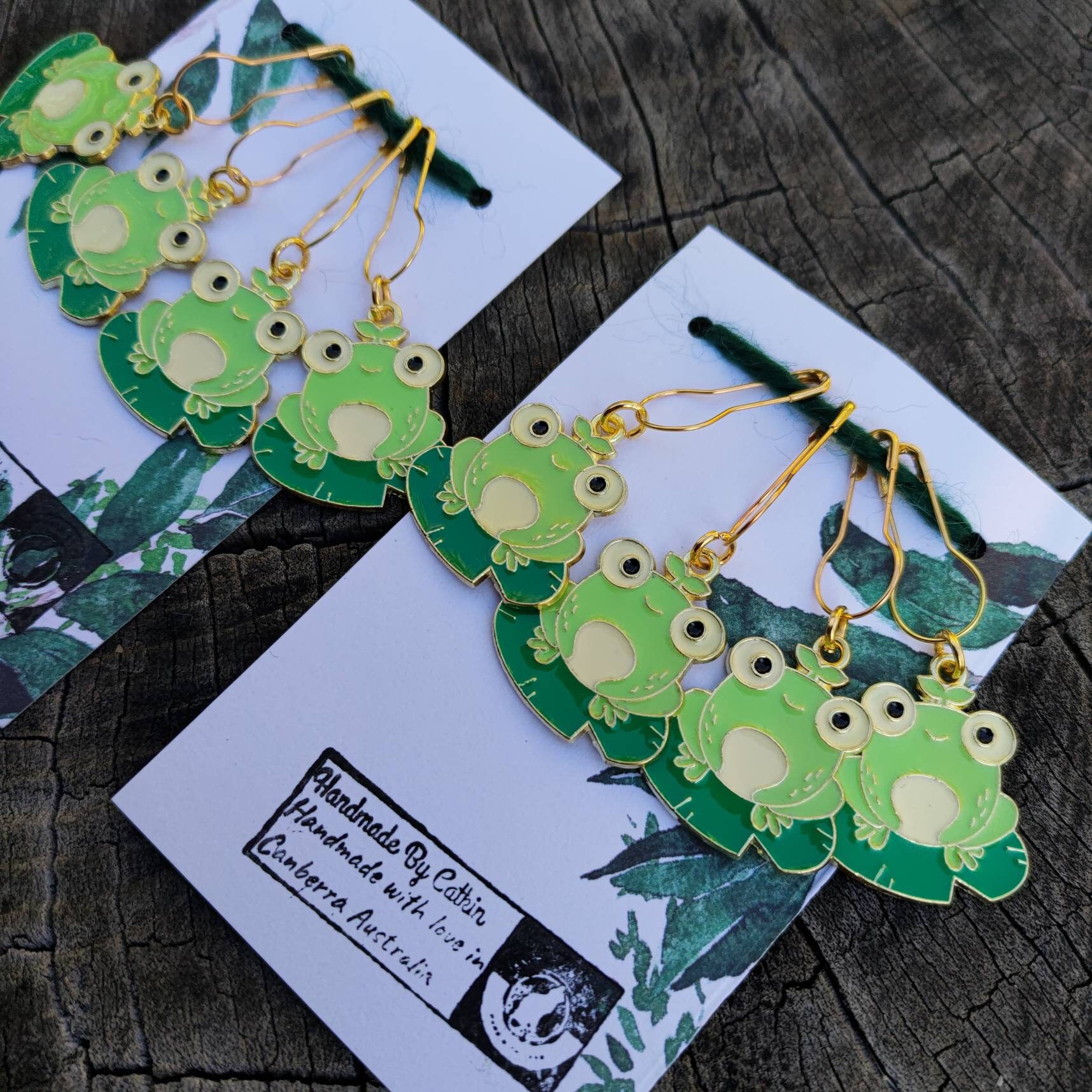 Cute Stitch Markers: Set of 4 Frog Markers With Calabash Pins | Etsy