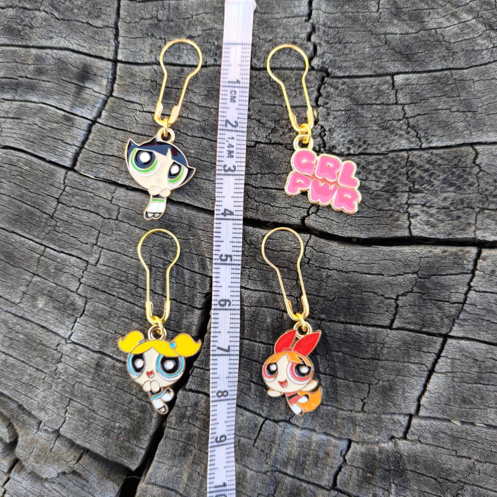 Powerpuff Girls Stitch Markers: Set of 4 Crochet and Knitting Stitch ...