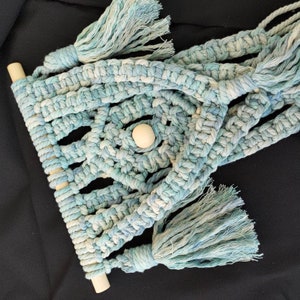 Hand Dyed Macrame DIY KIT: Blue Shades Wall Hanging Kit, 3mm Macrame ...