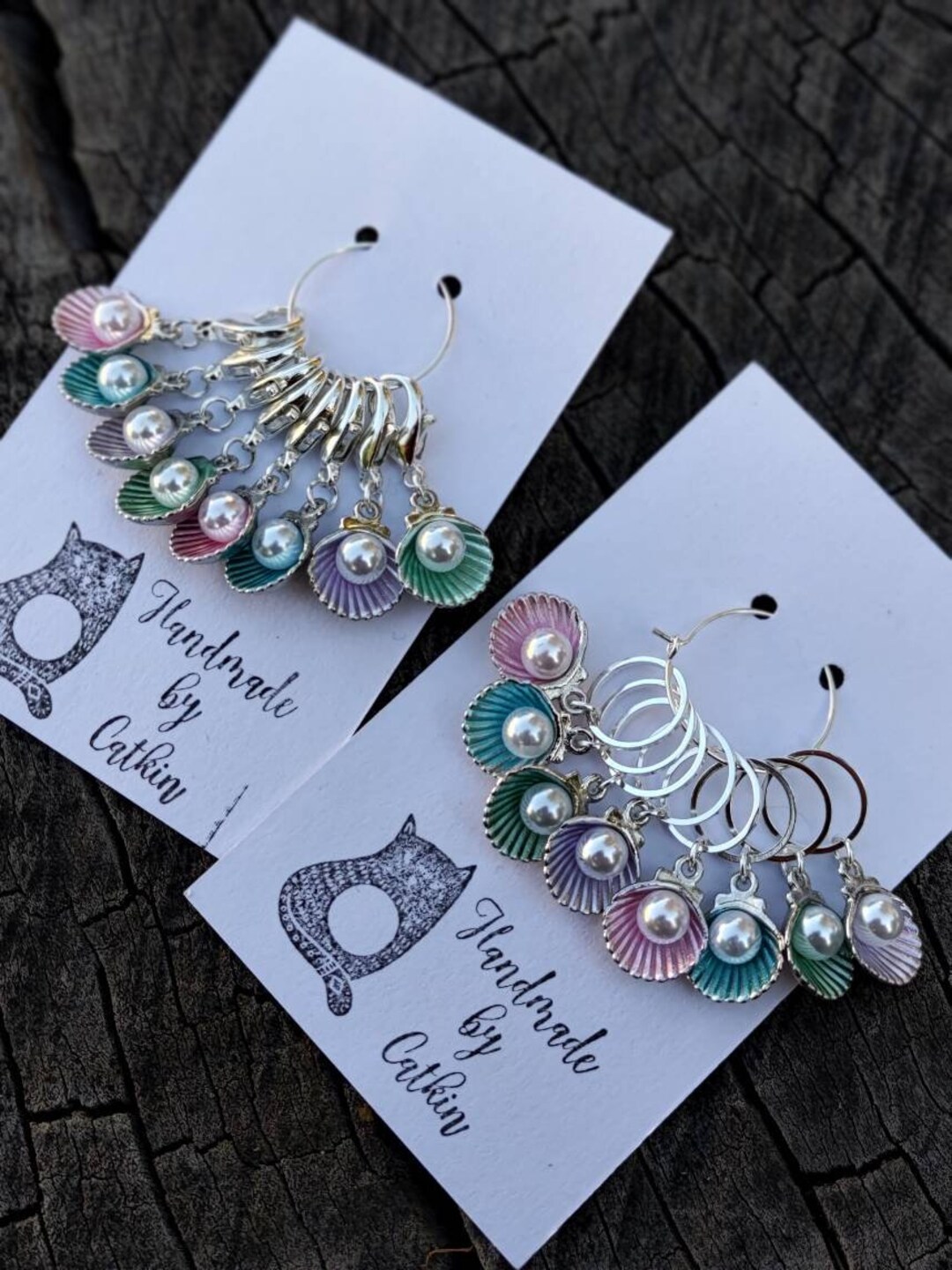 Sea Shell Stitch Markers Sets: Choose Your Clasps, Knitting and Crochet ...