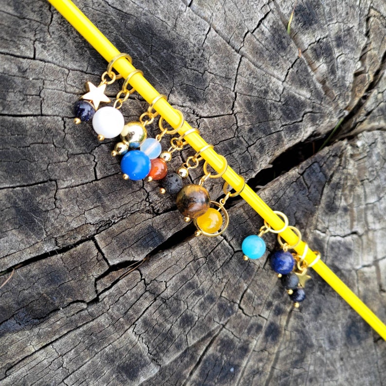 Solar System Space Stitch Markers Set of 12 Markers Knitting - Etsy