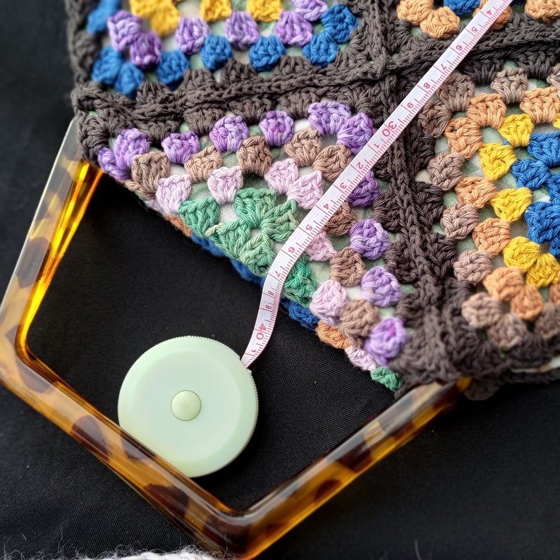 Granny Square Crochet Bag: Hand Dyed Yarn, Hand Crochet and Hand Sewn ...