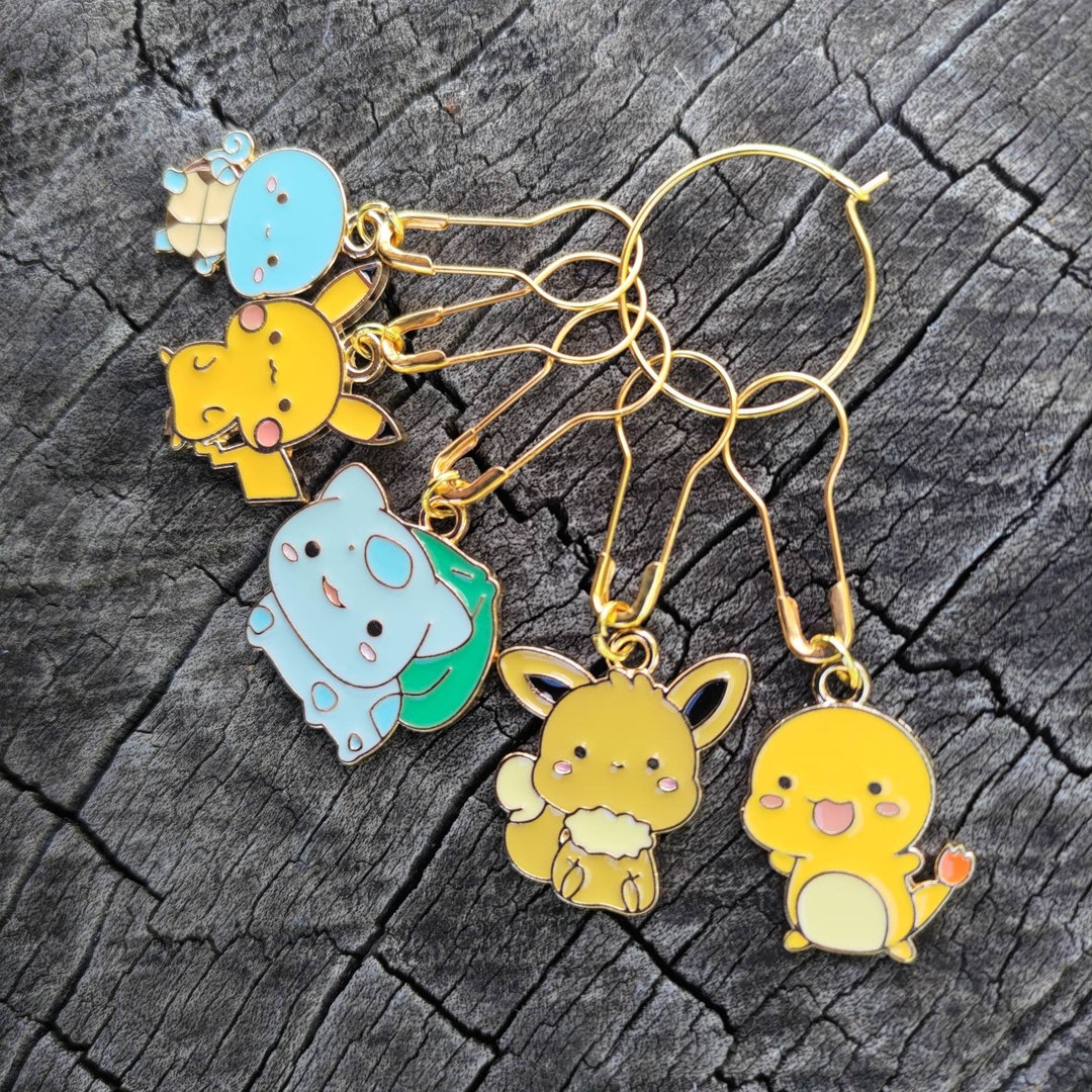 Stitch Markers Sets: Chibi Pocket Monster Game Water Fire - Etsy
