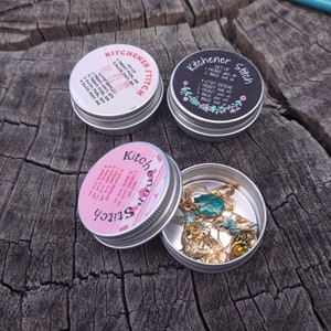 Kitchener Stitch Reminder Tin, Mini Storage Tin for Stitch Markers and ...