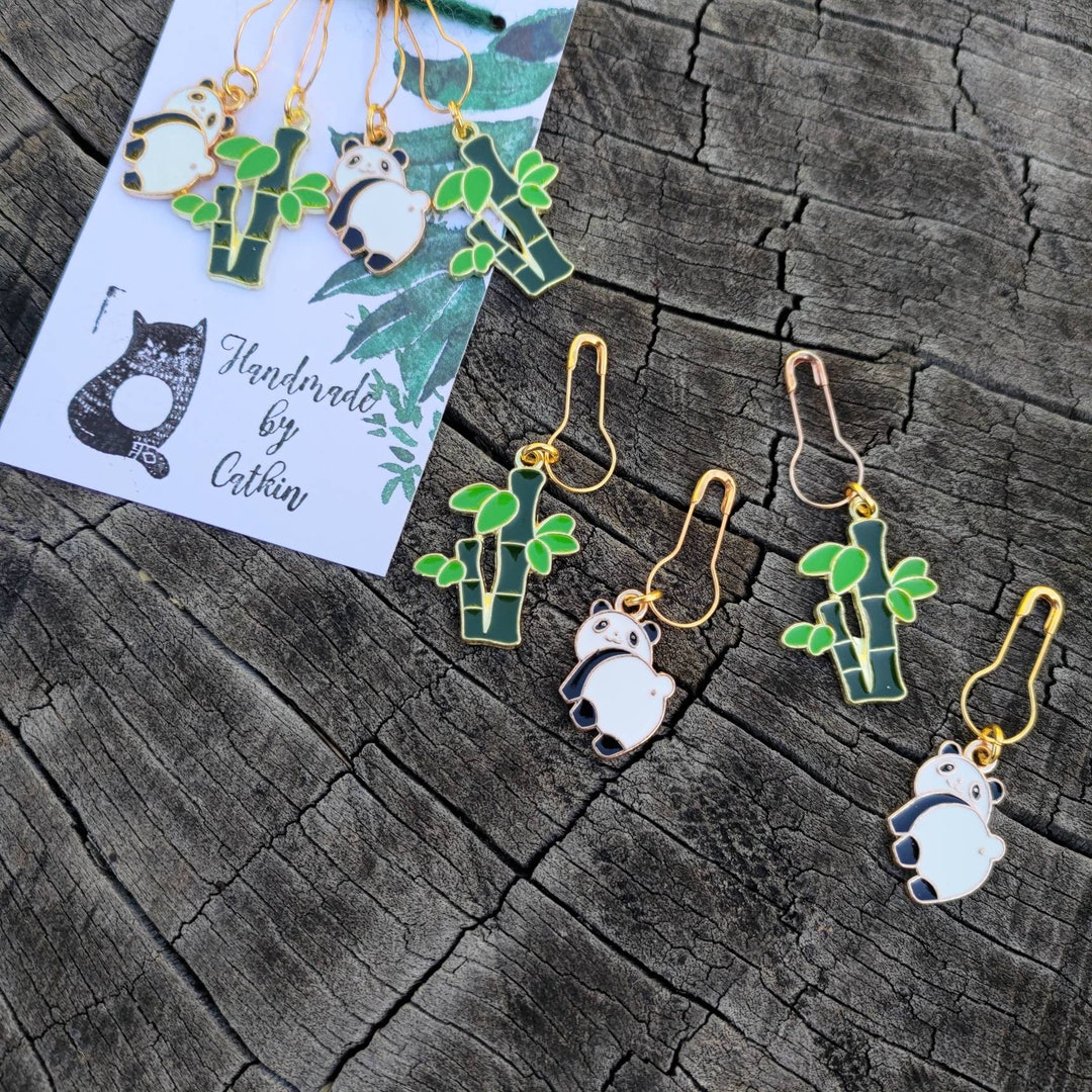 Cute Panda Stitch Markers: Set of 4 Crochet and Knitting Stitch Markers ...