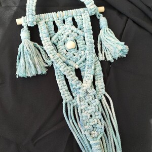 Hand Dyed Macrame DIY KIT: Blue Shades Wall Hanging Kit, 3mm Macrame ...