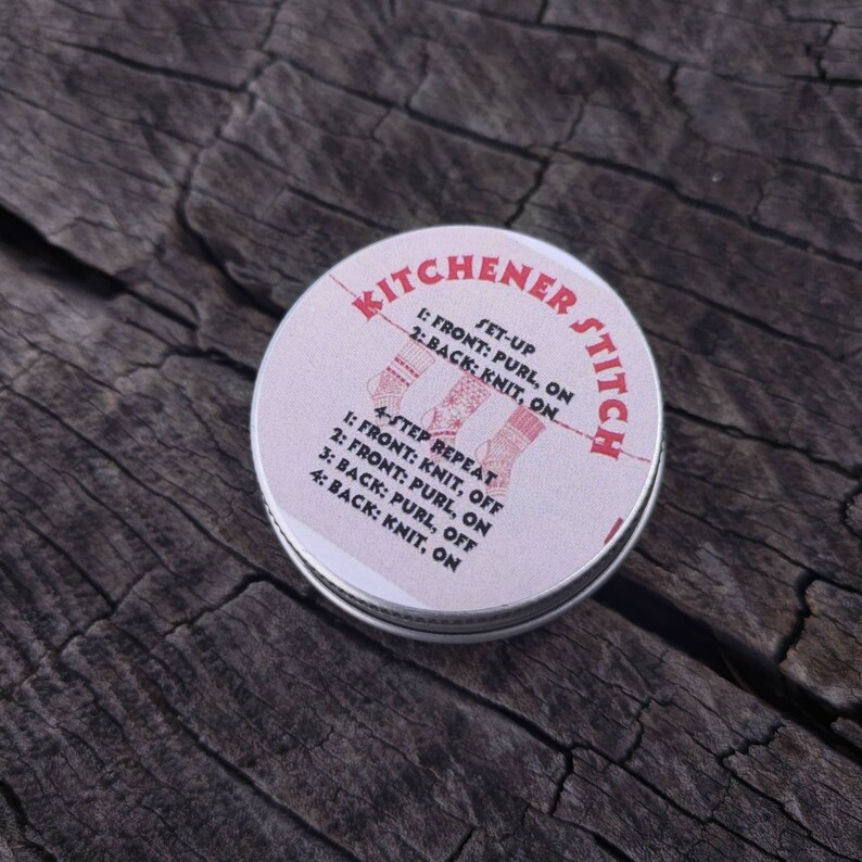 Kitchener Stitch Reminder Tin, Mini Storage Tin for Stitch Markers and ...