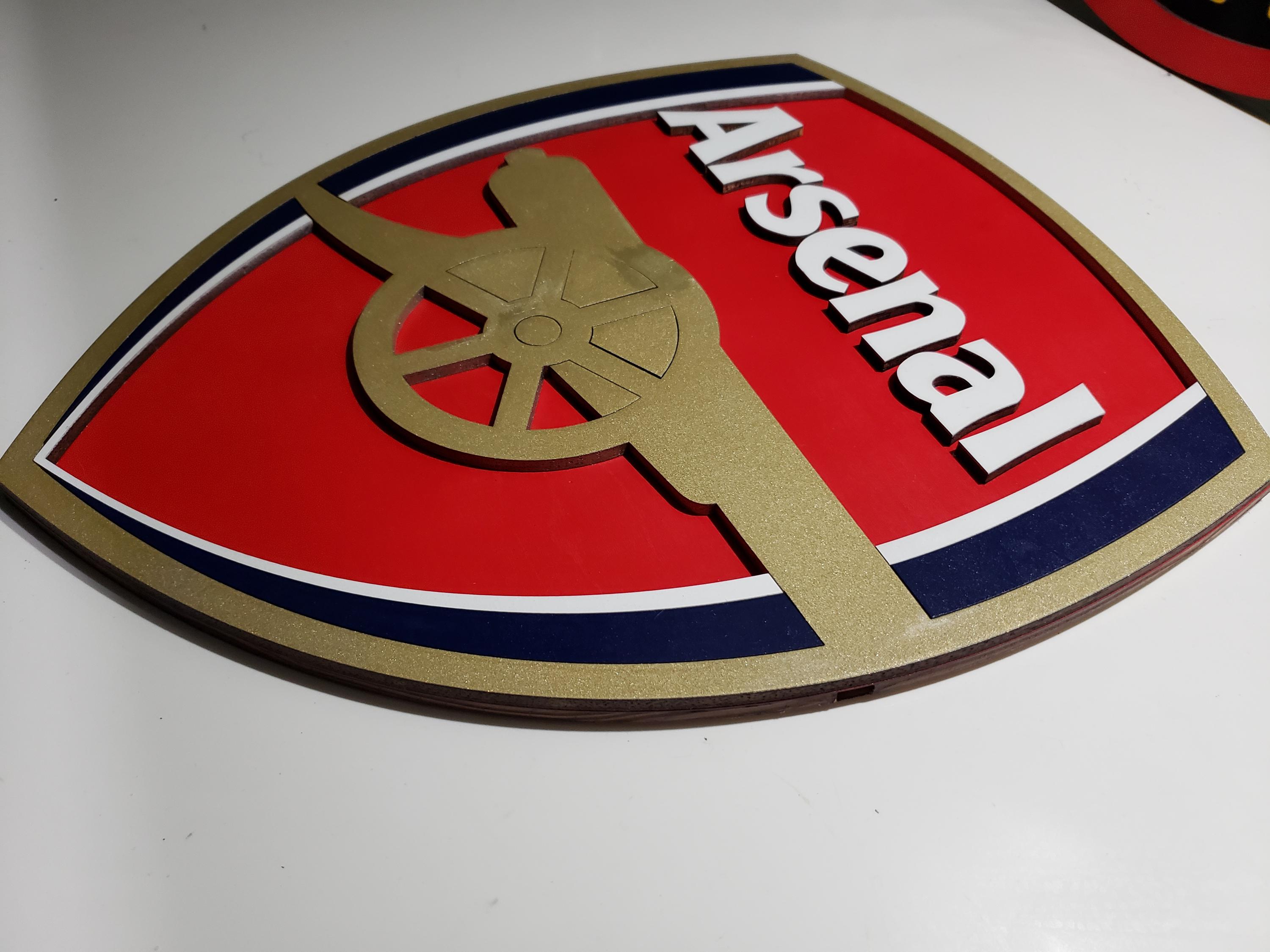 Arsenal Football Club 3D Wood Sign Decor - Etsy