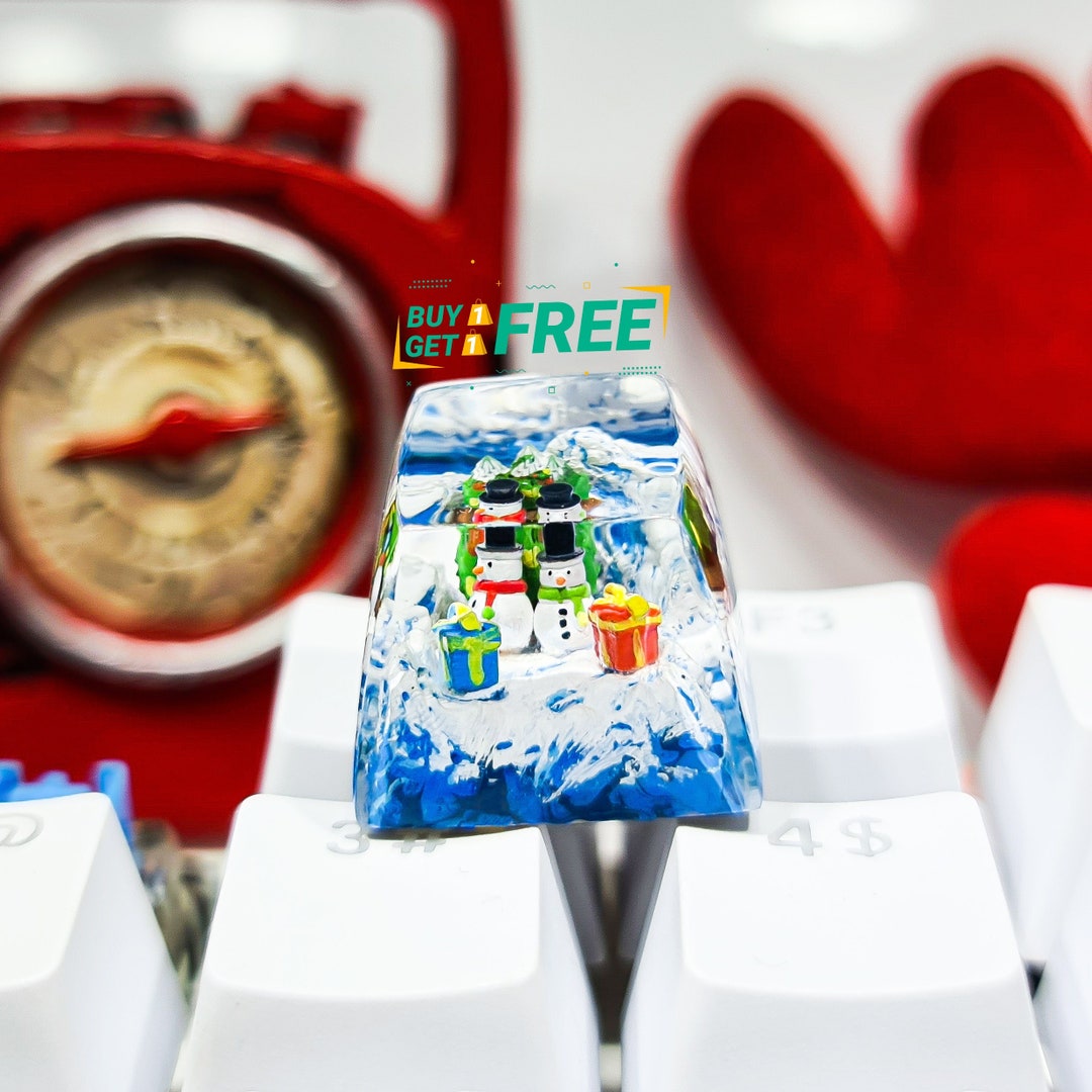 Christmas Keycap, Snowman Keycap, Keycap for Christmas, Custom ...