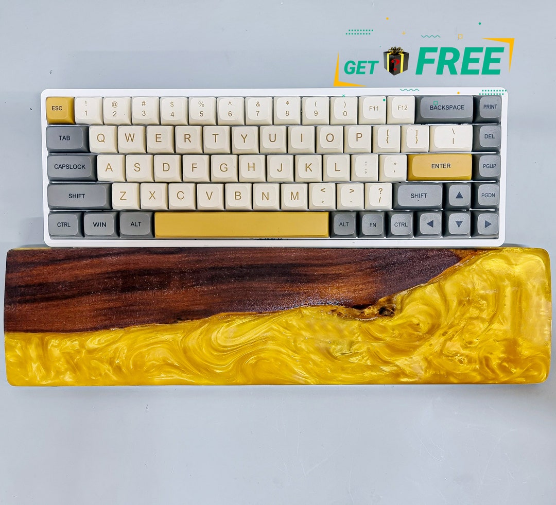 Resin and Wood Wrist Rest, Resin Wrist Rest, Keyboard Wrist Rest ...