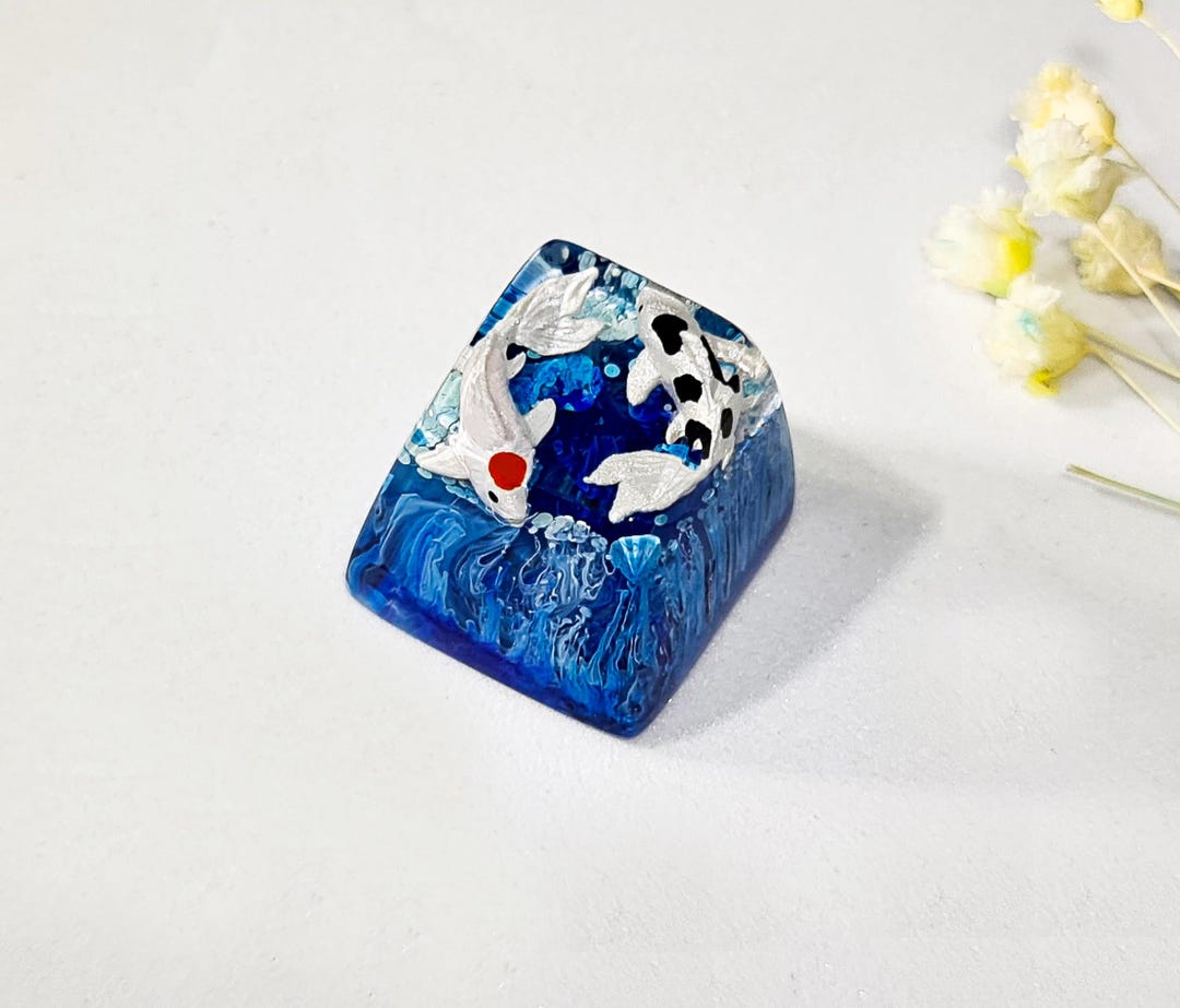 Custom KOI FISH Artisan Keycap, ESC Resin Keycap, Anime Spacebar Resin ...