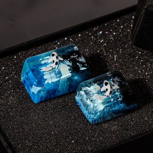 Blue Koi Fish Keycap, Koi Fish SA Profile Keycap, Handmade Artisan ...
