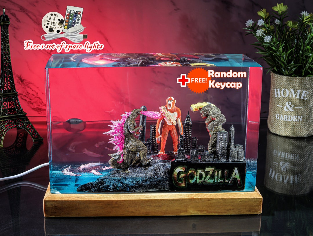 GODZILLA Monster Night Light, Kong Star King Night Light, Epoxy Resin ...