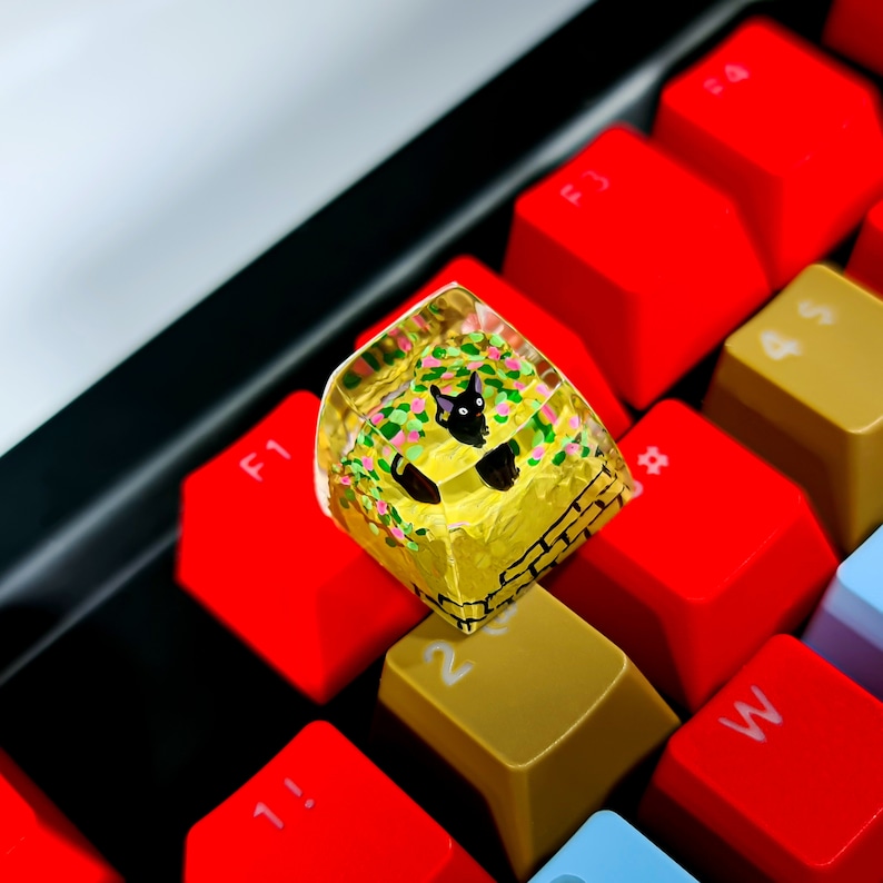 Black Cat Keycap Custom Keycap Artisan Handmade Keycap - Etsy
