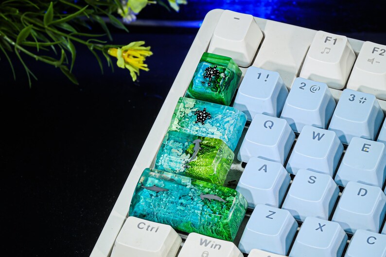 Hammerhead Shark Keycap, Sea Turtle Keycap, Whale Shark, Koi Fish Resin ...