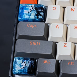 Blue Koi Fish Keycap, Koi Fish SA Profile Keycap, Handmade Artisan ...