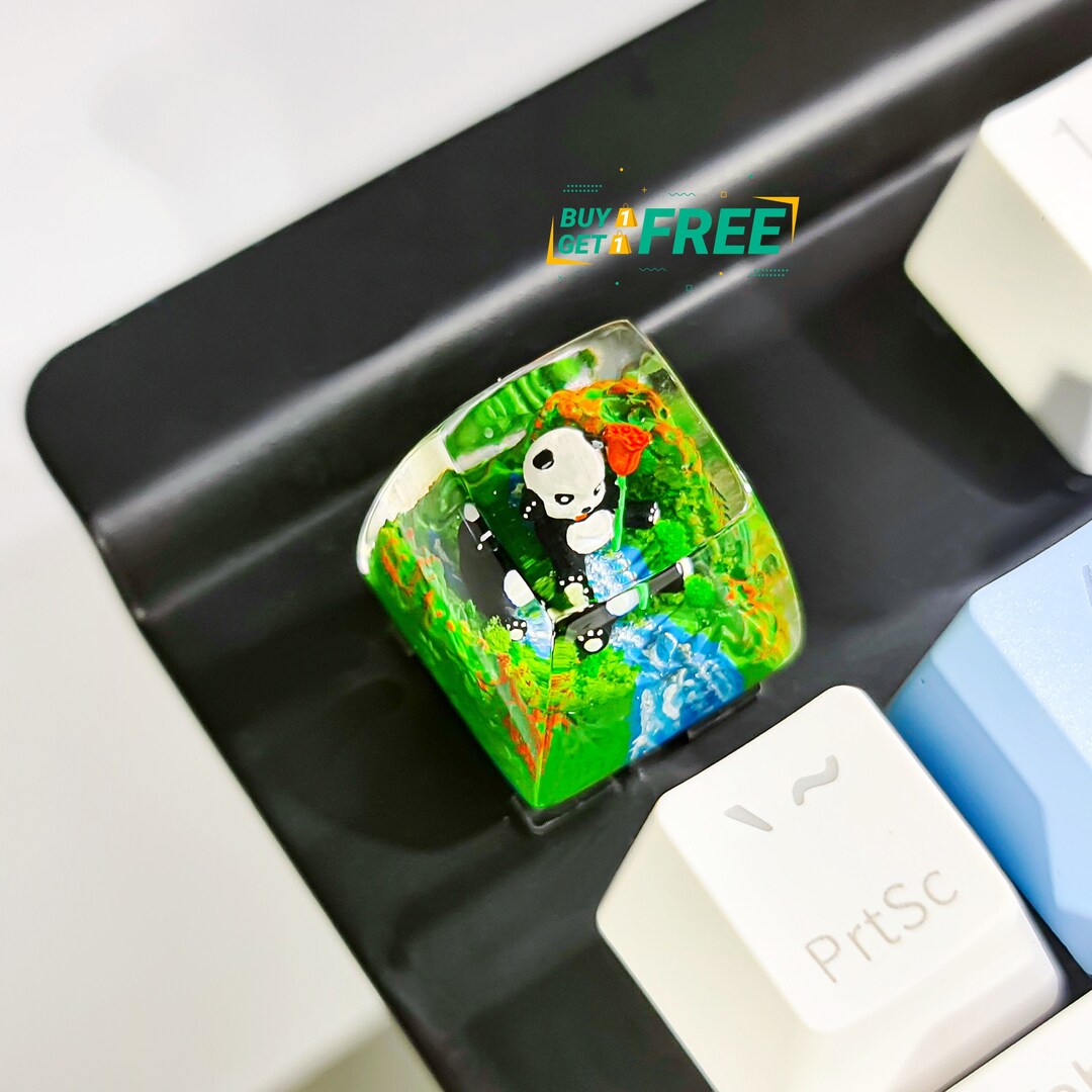 Panda Keycap, Panda Handmade Keycap, Custom Keycap, Artisan Keycap ...