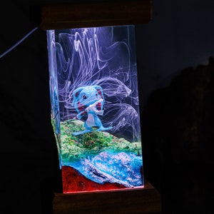 L.O.L Night Light, Gaming Lamp Decoration, Epoxy Resin Table Lamp, Wood ...
