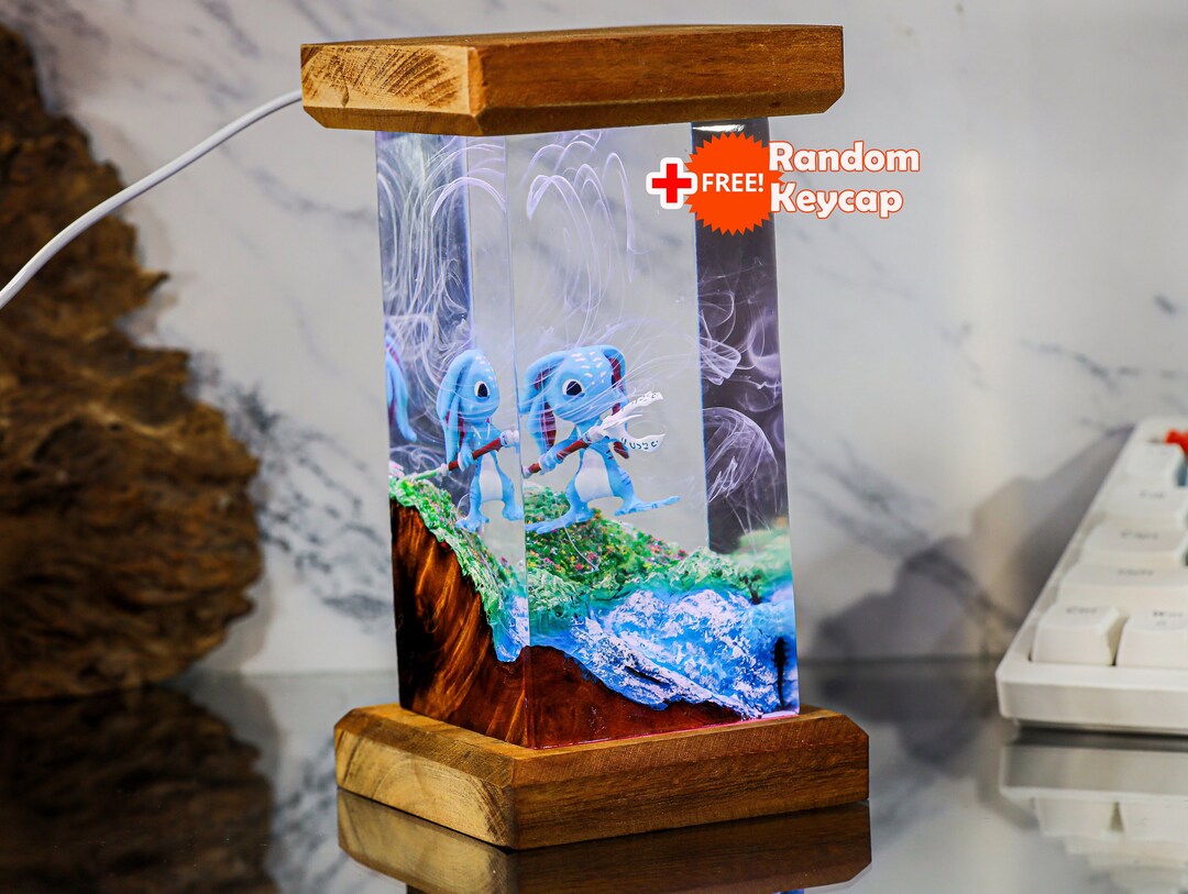 L.O.L Night Light, Gaming Lamp Decoration, Epoxy Resin Table Lamp, Wood ...