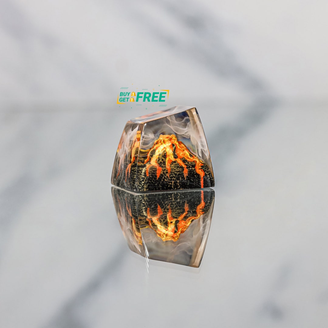 Volcano Eruption Artisan Keycap, Volcano Keycap, Gate Keycap, Custom ...